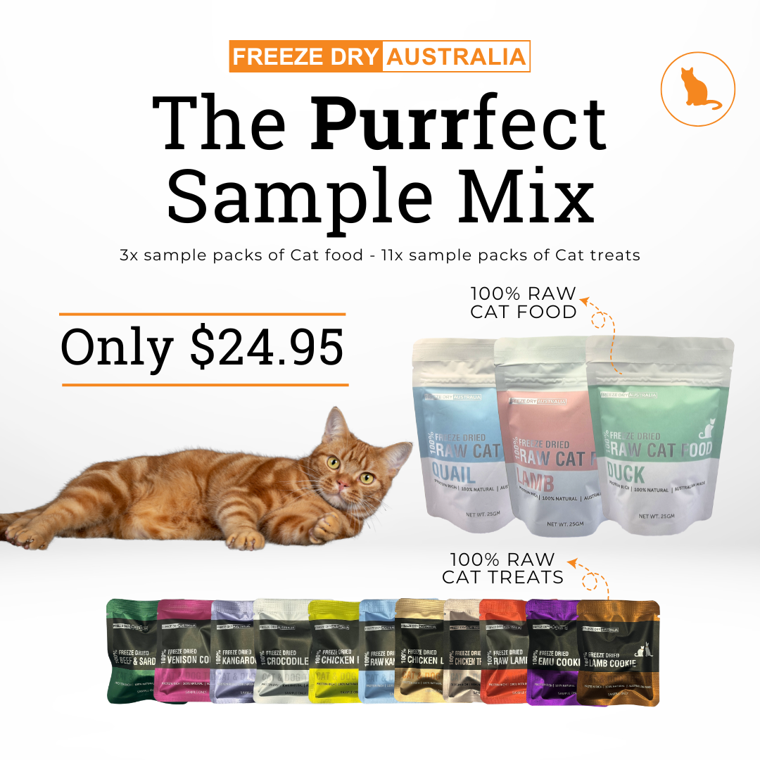 The Purrfect Sample Mix - Cat Sample Pack - Freeze Dry Australia